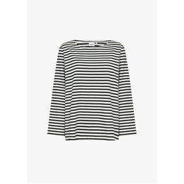 Kurzarmhemd WASABI CONCEPT "Wasabi Concept T-shirt WA-CELESTE 2", Damen, Gr. 46-48, 9999c schwarz combi, Obermaterial: 100% Baumwolle, Hemden
