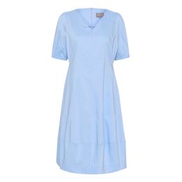 Midikleid Culture "Kleid CUantoinett", Damen, Gr. XXL, N-Gr, blau (forever blau), Obermaterial: 65% Baumwolle CO. 33% Polyester PES. 2% Elasthan EL., Kleider Midikleid