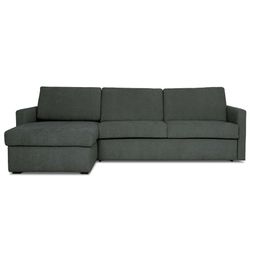 Schlafsofa Home Affaire "GOLDPOINT Ecksofa 264 cm, Liegefl&auml;che (140/200cm), L-Form", grau, B:264cm H:85cm T:157cm, Bezug: 100% Polyester, Sofas, Schlafsofa, Bettfunktion, Bonell-Federkernmatratze und Dauerschl&auml;fer-Funktion