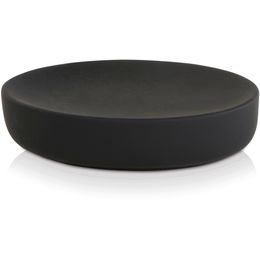 M&ouml;ve Seifenschale M&Ouml;VE "Black Velvet", schwarz, B:8cm H:2,5cm, Keramik, Seifenhalter, Keramik beschichtet