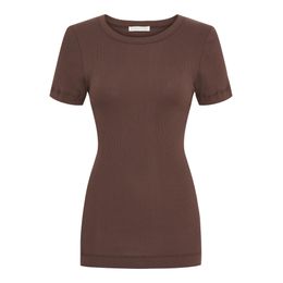 Kurzarmhemd SEAMLESS BASIC "Seamless Basic T-Shirt Classic Short Sleeve", Damen, Gr. S/M, java, Obermaterial: 100% Baumwolle, Hemden