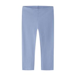Caprileggings name it "NKFVIVIAN CAPRI LEGGING F", M&auml;dchen, Gr. 104, N-Gr, lila impression, Jersey, Obermaterial: 95% Baumwolle, 5% Elasthan, unifarben, slim fit wadenlang, Hosen, Baumwollmischung