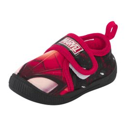 Hausschuh Disney "SPIDERMAN", Kinder, Gr. 21, rot (schwarz), Textil, Schuhe Hausschuh, super weiche, flexible Sohle