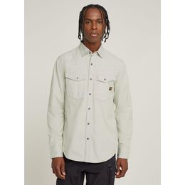 G-Star Raw Langarmshirt G-STAR "Dakota Slim Hemd", Herren, Gr. XS, beige (gs mercury gd), Obermaterial: 80% Baumwolle, 20% Baumwolle, Shirts Langarmshirt