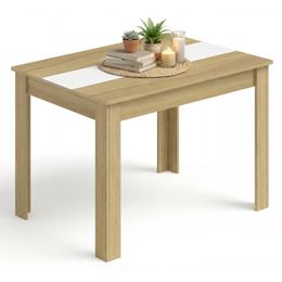 Esstisch Vcm "Esstisch K&uuml;chentisch B. 115 x T. 80 cm Disalo", wei&szlig; (honig, eiche, wei&szlig;), B:115cm T:80cm, Tische, Esstisch