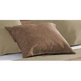 Dekokissen Hapo "2er Kissenset", hellbraun, meliert, B:50cm H:20cm L:50cm, Faserb&auml;llchen (Polyester), Dekokissen_Sitzkissen_Kissenh&uuml;llen, Super Softflocken