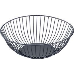 Aufbewahrungssch&uuml;ssel Westmark "Drahtkorb &raquo;Lumos&laquo;, mittel, &Oslash; 24 x 8 cm", schwarz, B:24cm H:24cm L:8cm, Stahl, Lebensmittelaufbewahrungsbeh&auml;lter, lebensmittelecht, 5 Jahre Garantie