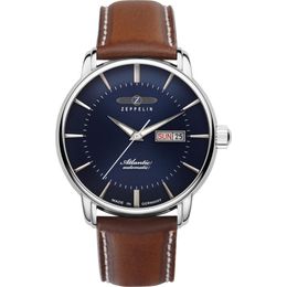 Automatikuhr Zeppelin "Atlantic Automatic Day/Date", braun (cognacfarben), Armbanduhren, Herren, Automatikuhr, Armbanduhr, Herrenuhr, Made in Germany