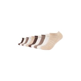Sneakersocken Camano "10er Pack", Herren, Gr. 35-38, cuban sand, 72% Baumwolle, 26% Polyamid, 2% Elasthan, Colorblocking, Socken Sneakersocken
