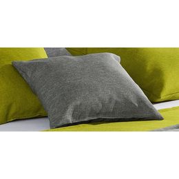 Dekokissen Hapo "2er Kissenset", grau, meliert, B:40cm H:20cm L:40cm, Faserb&auml;llchen (Polyester), Dekokissen_Sitzkissen_Kissenh&uuml;llen, Super Softflocken