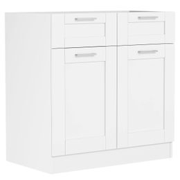 Unterschrank Vcm "K&uuml;chenschrank 80 cm Unterschrank Schublade Colura", wei&szlig;, B:60cm T:46cm, Obermaterial: 100% Holz Wood., Schr&auml;nke, K&uuml;chenunterschrank Unterschrank