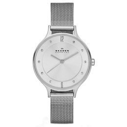 Quarzuhr Skagen "ANITA LILLE", silber (silberfarben), Armbanduhren, Damen, Quarzuhr, Armbanduhr, Damenuhr, Glassteine, Edelstahlarmband