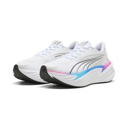 Trainingsschuh Puma "Maxima Pro Laufschuhe Erwachsene", Damen, Gr. 39, wei&szlig; ultra blau bright aqua poison pink, Obermaterial: Textil, Synthetik. Futter: Textil. Innensohle: Textil. Laufsohle: Gummi, Schuhe