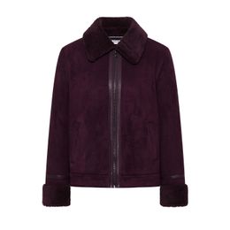 Outdoorjacke Cecil, Damen, Gr. XL (44), eggplant rot, Web, Obermaterial: 100% Polyester. Futter: 100% Polyester, unifarben, regular fit normal, B&uuml;ndchen, Jacken Outdoorjacke, mit Fake-Fur-Details