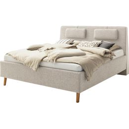 Sch&ouml;ner Wohnen Kollektion Polsterbett "MADRID wahlweise mit Bettkasten, erh&auml;ltlich in der Gr&ouml;&szlig;e 180x200cm", beige, B:188cm H:115cm L:221cm, SCH&Ouml;NER WOHNEN-KOLLEKTION, Betten, Polsterbett, wahlweise mit schwarzen Metallf&uuml;&szlig;en oder Holzf&uuml;&szlig;en