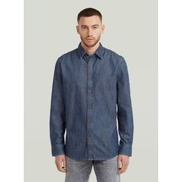 G-Star Raw Langarmshirt G-STAR "Clean Slim Hemd", Herren, Gr. S, worn in sea stone, Obermaterial: 100% Baumwolle, Shirts Langarmshirt