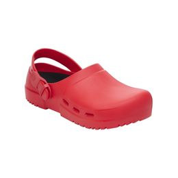 Clog "Birkenstock Professional Berufsschuhe 1026003 Birkenstock Birki-Air", Damen, Gr. 43, rot, Obermaterial: 100% Polyurethan PU., BIRKENSTOCK PROFESSIONAL, Schuhe Clog