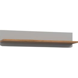 Wandregal FORTE "Surfino", grau (grau, catania eiche), B:110cm H:22,8cm T:21,9cm, Holzwerkstoff, Regale, Wandregal