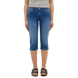 Mustang Damen Slim-fit-Jeans "Damen Style Capri"601 mittelblau, Gr. 27, unifarben, Denim/Jeans, 92% Baumwolle, 6% Elastomultiester, 2% Elasthan, Jeans