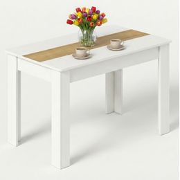 Esstisch Vcm "Esstisch K&uuml;chentisch B. 115 x T. 80 cm Disalo", braun (wei&szlig;, honig, eiche), B:115cm T:80cm, Tische, Esstisch
