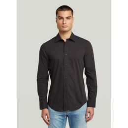 G-Star Raw G-STAR Herren Langarmshirt "Uniform Slim Hemd", schwarz, Gr. M, Obermaterial: 69% Baumwolle, 31% Polyester, Shirts