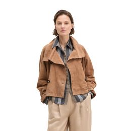 Marc O'Polo Lederjacke MARC O'POLO "aus softem Ziegenvelours-Leder", Damen, Gr. 42, sandpaper, Obermaterial: 100% Leder. Futter: 100% Baumwolle, unifarben, relaxed fit, normaler Saum, Jacken
