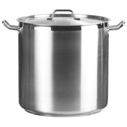 Gem&uuml;setopf GSW "Le Chef", silberfarben, H:36cm &Oslash;:36cm, T&ouml;pfe, Gem&uuml;setopf, Topf mit Deckel aus hochwertigem Edelstahl 18/10 in Gastro-Qualit&auml;t
