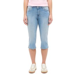 Mustang Damen Slim-fit-Jeans "Damen Style Capri", blau, Gr. 29, unifarben, Denim/Jeans, 92% Baumwolle, 6% Elastomultiester, 2% Elasthan, Jeans