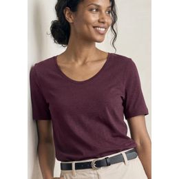 T-Shirt Street One "Style Gerda", Damen, Gr. 36, rustic rouge, Jersey, Obermaterial: 50% Baumwolle, 50% Modal, unifarben, regular fit normal, Rundhals, Shirts T-Shirt
