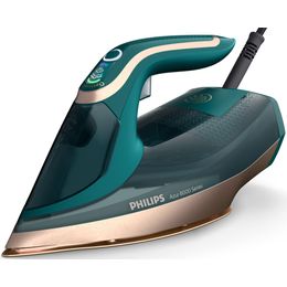 Philips Dampfb&uuml;geleisen "DST8030/70 8000 Series", gr&uuml;n (opalgr&uuml;n), B:31,7cm H:13,4cm T:15,8cm, B&uuml;geleisen, SteamGlide Elite Kupfer B&uuml;gelsohle, 350 ml Wassertank, 240 g Dampfsto&szlig;, Dampfb&uuml;geleisen