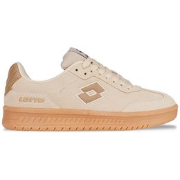 Sneaker Lotto, Damen, Gr. 40, beige (sand, taupe), Synthetik, mehrfarbig, Schuhe Sneaker, - aus tierfreiem Velours