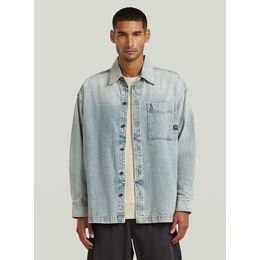 G-Star Raw Langarmshirt G-STAR "Boxy Fit Overshirt", Herren, Gr. XXL, vintage bornite, Obermaterial: 95% Baumwolle, 5% Baumwolle, Shirts Langarmshirt