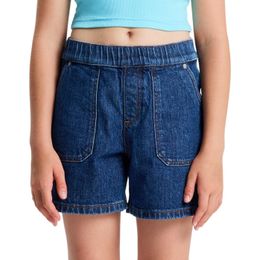 Jeansshorts Roxy "Surfside Spirit", M&auml;dchen, Gr. 12(148-156cm), ocean blau, Obermaterial: 74% Baumwolle, 25% Recycled Baumwolle, 1% Elasthan., Jeans Jeansshorts