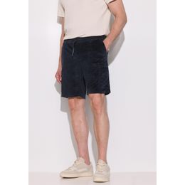 Shorts Street One MEN, Herren, Gr. 31, schwarz ink blau, Web, 98% Baumwolle, 2% Elasthan, unifarben, regular fit kurz, Hosen Shorts, aus Baumwolle mit Stretchanteil