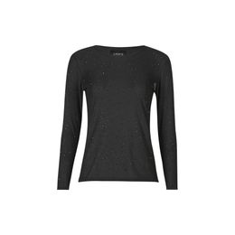 Langarmhemd LIBERT&Eacute; ESSENTIEL "Libert&eacute; Essentiel Shirt MESH", Damen, Gr. L, Normalgr&ouml;&szlig;en, schwarz schwarz diamond dot, Obermaterial: 95% Polyester, 5% Elasthan, Hemden