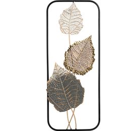Metallbild B&Ouml;NNINGHOFF "BL&Auml;TTER 25x61 cm &ndash; Deko modern", farbe bild(er): wei&szlig;, gelb, grau, B:25cm H:61cm T:2,5cm, Metall, Bilder
