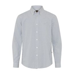 Langarmhemd BOSS Orange "Rickert M", Herren, Gr. 4XL, N-Gr, wei&szlig;100, Web, Obermaterial: 95% Baumwolle, 5% Elasthan, kariert, regular fit normal, Rundhals, Manschette, Hemden, Button-down-Kragen, Baumwoll-Stretch, Regular Fit