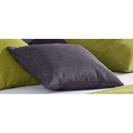 Dekokissen Hapo "2er Kissenset", anthrazit, meliert, B:50cm H:20cm L:50cm, Faserb&auml;llchen (Polyester), Dekokissen_Sitzkissen_Kissenh&uuml;llen, Super Softflocken