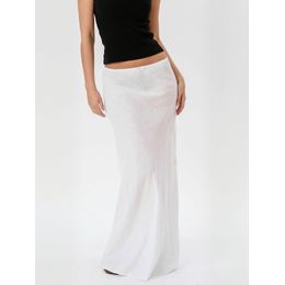 Midirock ITS MAY "ITS MAY Skirt Capri", Damen, Gr. onesize, wei&szlig;, Obermaterial: 50% Leinen, 50% Baumwolle, R&ouml;cke