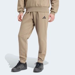 Sporthose adidas Sportswear "M FEELCOZY PANT", Herren, Gr. L, N-Gr, khaki six, schwarz, normal, gr., Obermaterial: 70% Baumwolle, 30% Polyester, Hosen Sporthose
