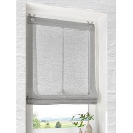 Raffrollo HEINE HOME Gr. 4, grau, B:100cm H:140cm, Raffrollos