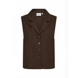 Funktionstop WASABI CONCEPT "Wasabi Concept Top WA-CORINNA", Damen, Gr. 42, 8694 hot fudge, Obermaterial: 55% Leinen, 45% Viskose, Tops