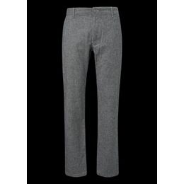Stoffhose s.Oliver, Herren, Gr. 30, L&auml;nge 32, blau, Web, Obermaterial: 58% Baumwolle, 40% Leinen, 2% Elasthan, meliert, lang, Hosen Stoffhose