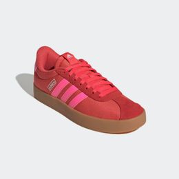 Sneaker adidas Sportswear "VL COURT 3.0", Damen, Gr. 40, wei&szlig; (semi lucid rot, lucid pink, core wei&szlig;), Leder, Textil, Schuhe Sneaker, Design auf den Spuren des adidas Samba