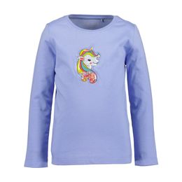 Langarmshirt Blue Seven, M&auml;dchen, Gr. 128, lila, Single Jersey, Obermaterial: 100% Baumwolle, bedruckt, regular fit, Rundhals, Shirts Langarmshirt