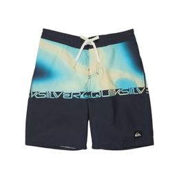Boardshorts Quiksilver "Everyday Half Jam 17", M&auml;dchen, Gr. 10, blau (schwarz navy wordblock), Obermaterial: 100% Polyester., Hosen