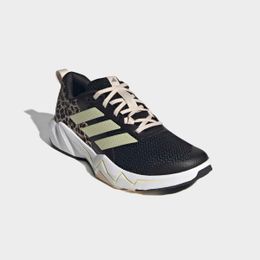 Trainingsschuh adidas Performance "RAPIDMOVE GO TRAINER W", Damen, Gr. 38,5, core schwarz, ice gold metallic, crystal linen, Textil, Schuhe