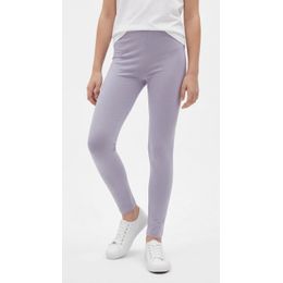 Leggings name it "NKFVIVIAN LEGGING NOOS", M&auml;dchen, Gr. 122, N-Gr, lavender gray, Jersey, Obermaterial: 95% Baumwolle, 5% Elasthan, unifarben, normal lang, Hosen Leggings, Baumwollmischung, normal geschnitten