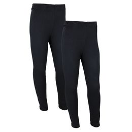 Leggings TUPTAM "Leggings M&auml;dchen Lange Leggings 2er Pack", M&auml;dchen, Gr. 152, N-Gr, schwarz, Obermaterial: 95% Baumwolle CO. 5% Elasthan EL., Hosen Leggings