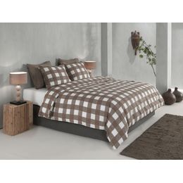 Bettw&auml;sche ZO HOME "Quattro-di-Lino", beige (palm taupe), B/L: 135cm x 200cm, 1 Stk., 1 Stk., Renforc&eacute;, B/L: 80cm x 80cm, 1 Stk., Renforc&eacute;, Obermaterial: 100% Baumwolle, Bettw&auml;sche, Bettw&auml;sche, Bettw&auml;sche aus 100% Baumwolle, hochwertige Renforc&eacute;
